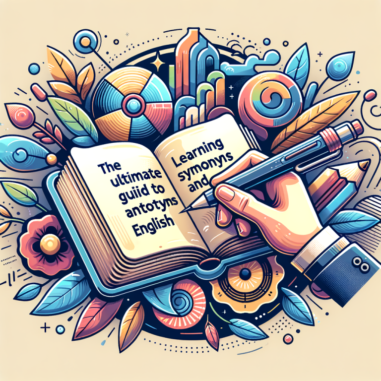 The Ultimate Guide to Learning Synonyms and Antonyms in English – 5 ...
