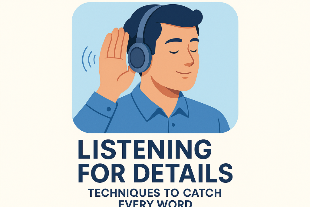 Listening for Details: Techniques to Catch Every Word – 5 Minute English