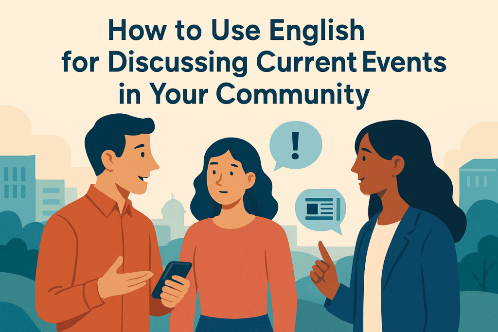How to Use English for Discussing Current Events in Your Community – 5 ...