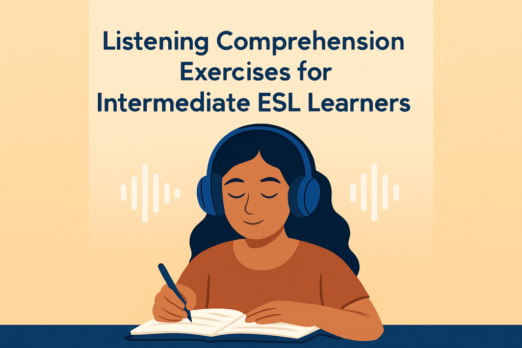 Listening Comprehension Exercises for Intermediate ESL Learners