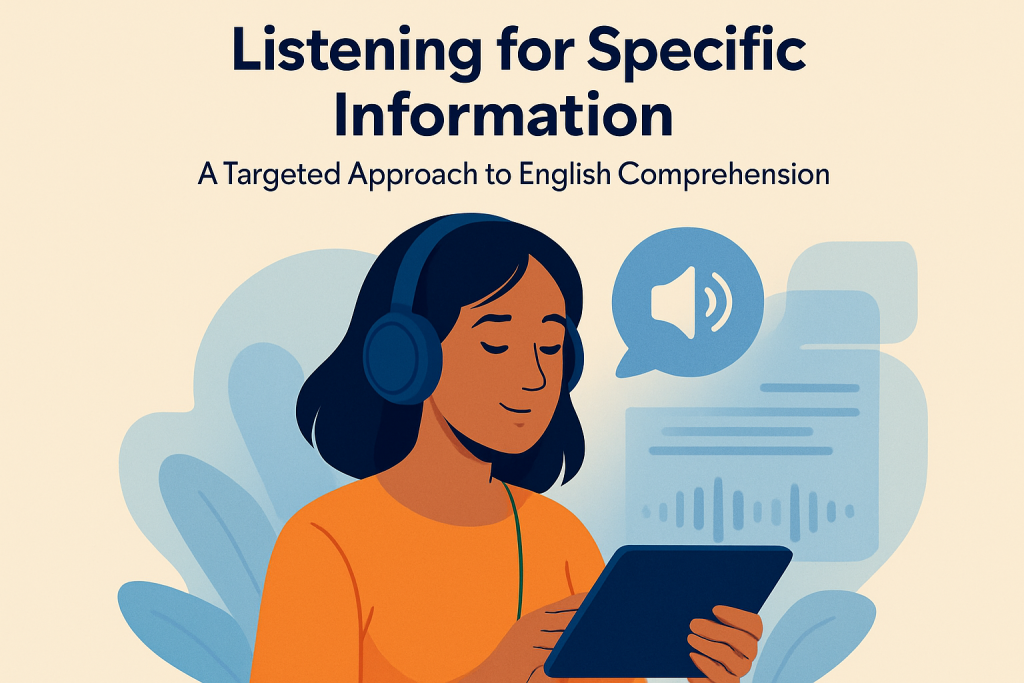 Listening for Specific Information: A Targeted Approach to English ...