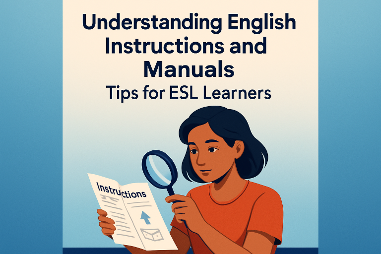 Understanding English Instructions and Manuals: Tips for ESL Learners