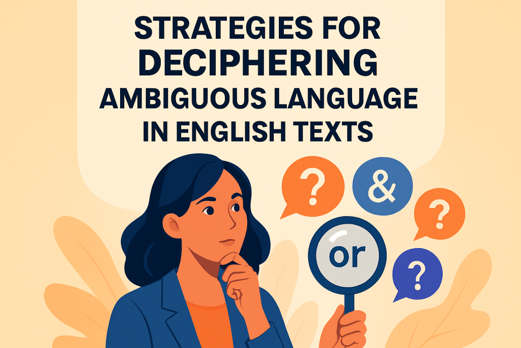 Strategies for Deciphering Ambiguous Language in English Texts – 5 ...