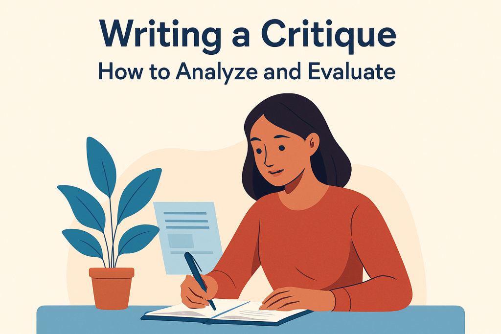 Writing a Critique: How to Analyze and Evaluate in English