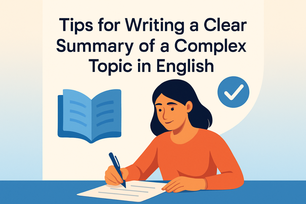 Tips for Writing a Clear Summary of a Complex Topic in English – 5 ...