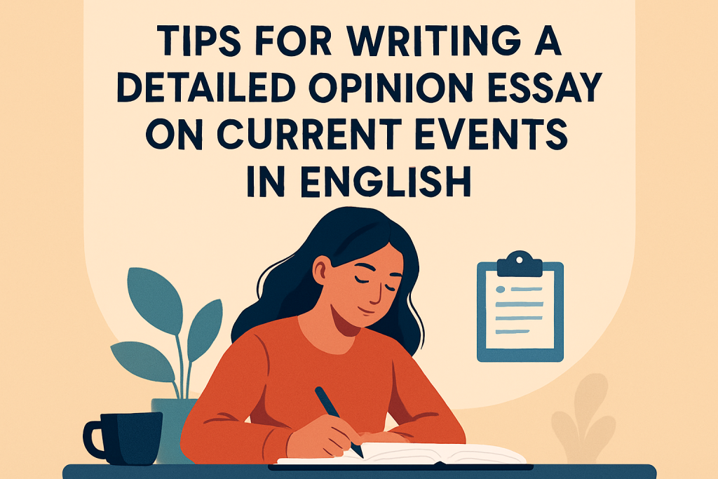 Tips for Writing a Detailed Opinion Essay on Current Events in English ...