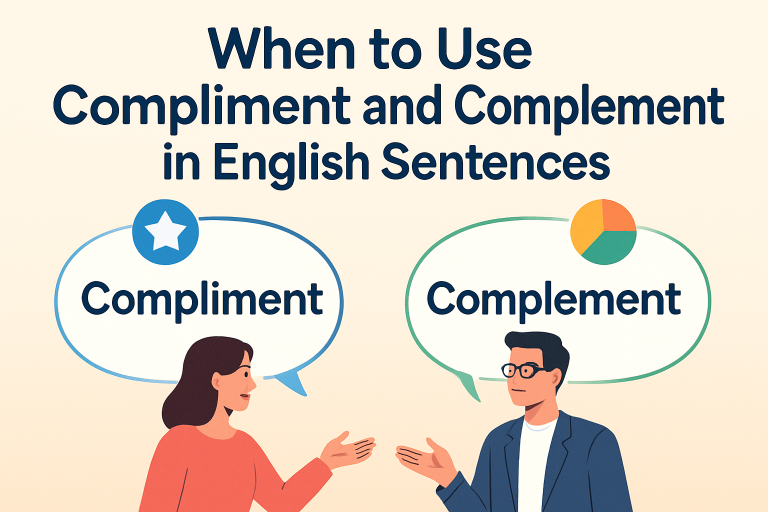 When to Use Compliment and Complement in English Sentences