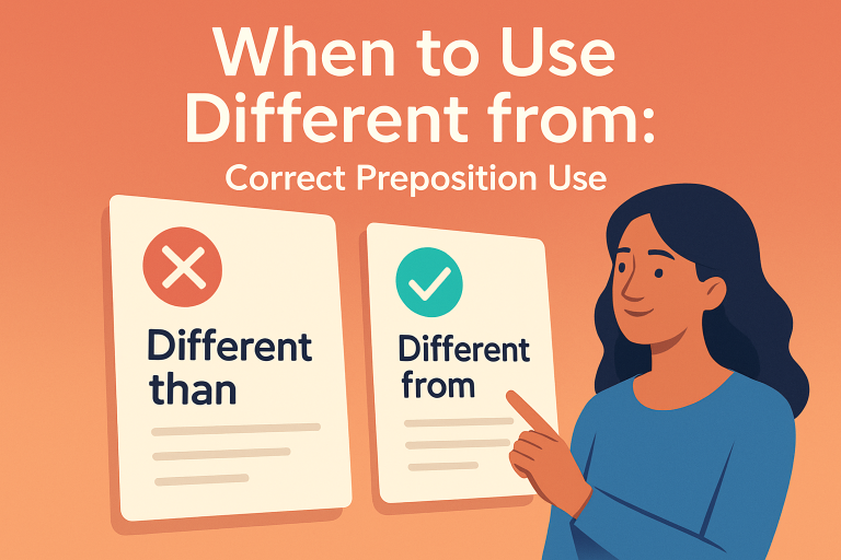 When to Use Different from: Correct Preposition Use