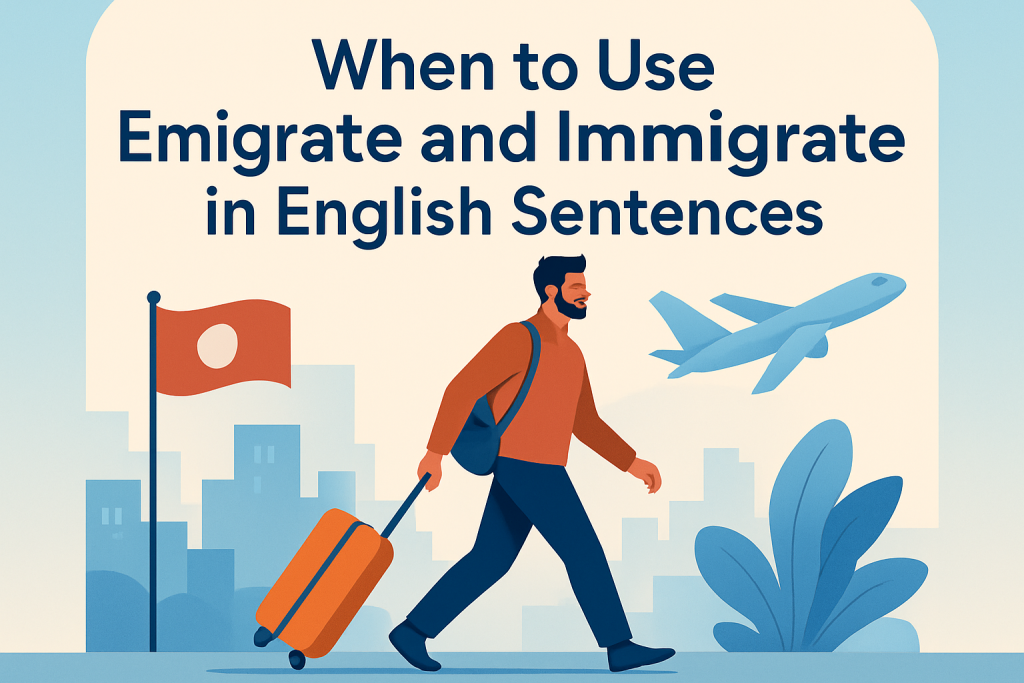 When to Use Emigrate and Immigrate in English Sentences – 5 Minute English