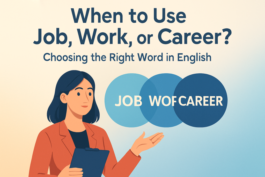 When to Use Job, Work, or Career? Choosing the Right Word in English ...