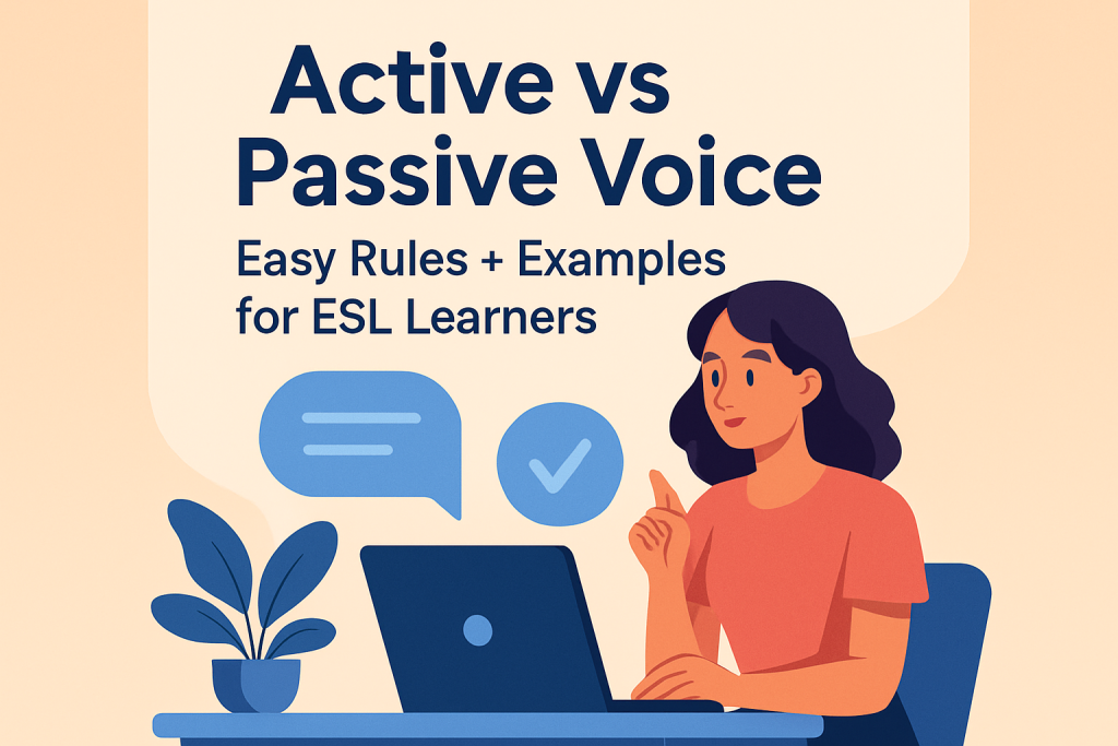 Active vs Passive Voice: Rules and Examples for ESL