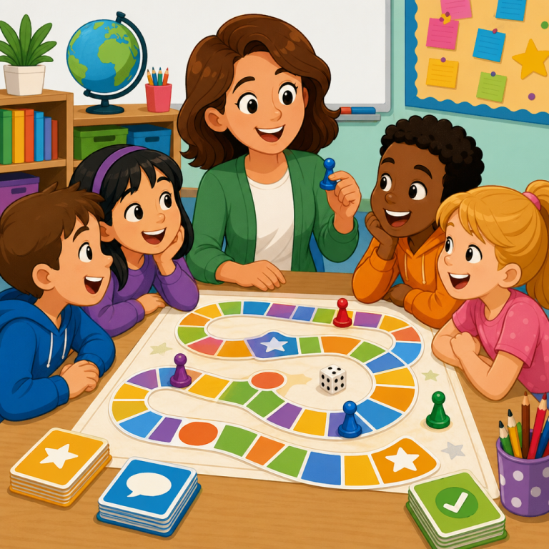 Grammar Review Board Game Template for Classroom Practice